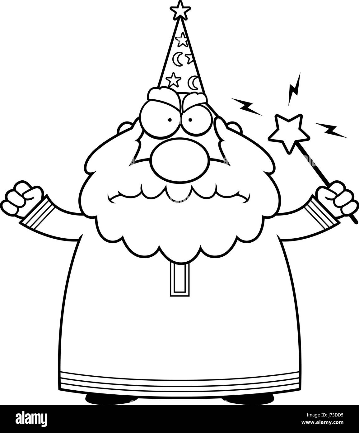A cartoon wizard with an angry expression Stock Vector Image & Art - Alamy