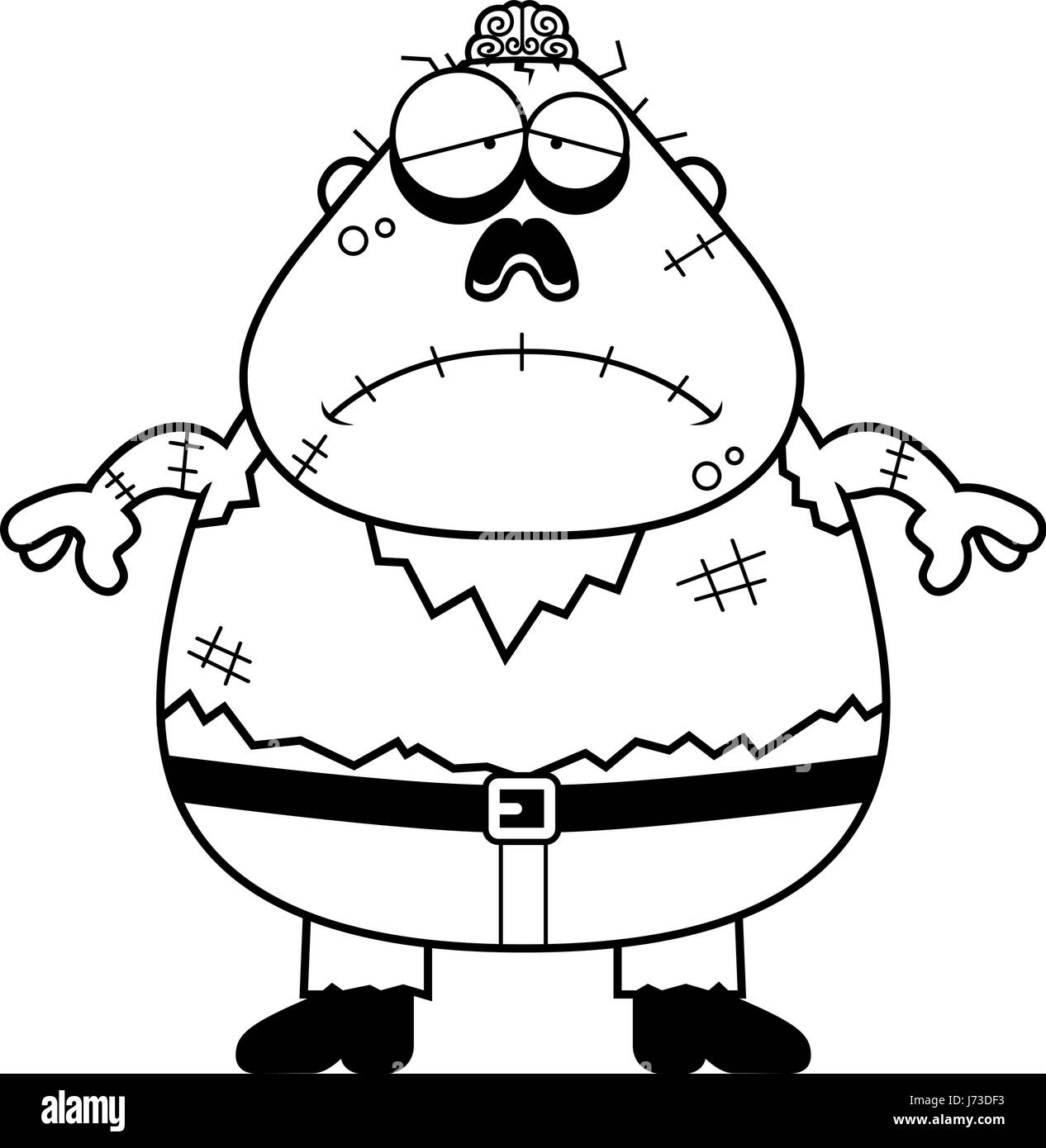 A cartoon illustration of a zombie looking sad Stock Vector Image & Art ...