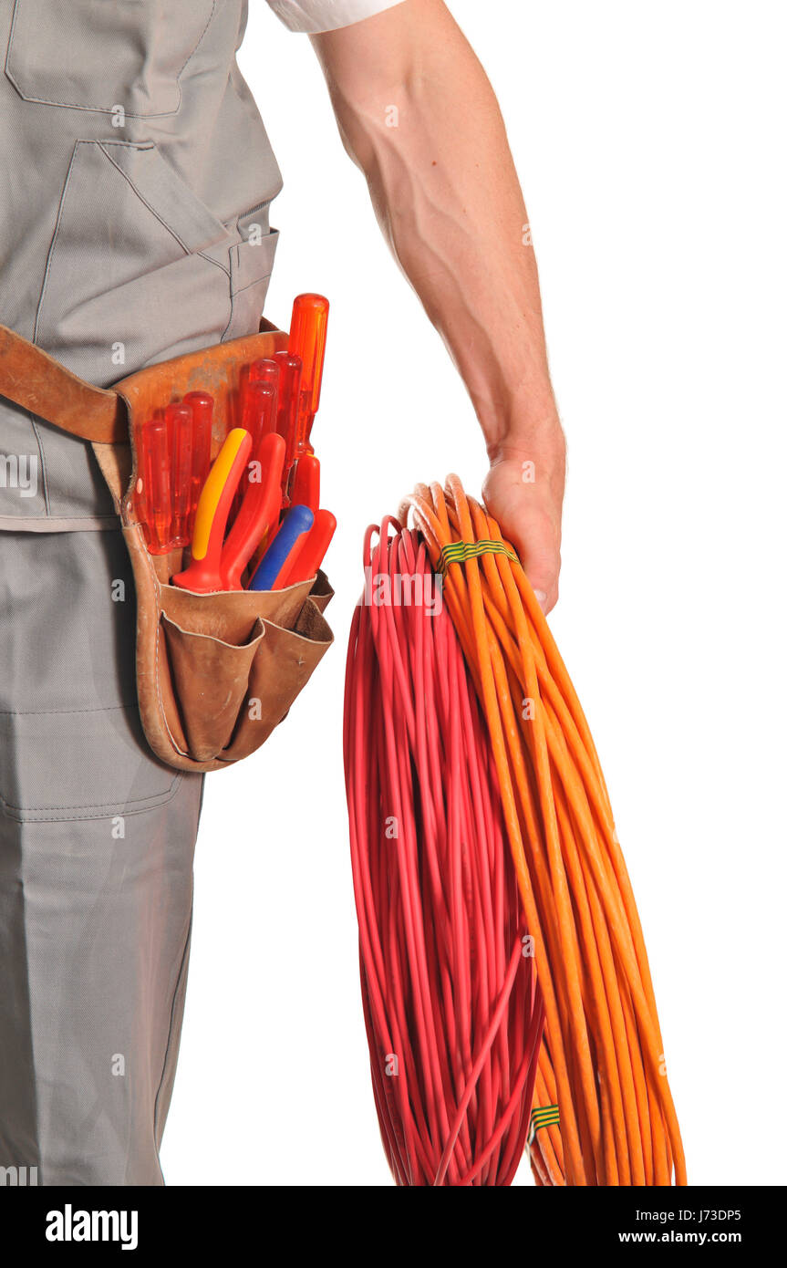 tool cable wire belt electrician current conduction workers laborer ...