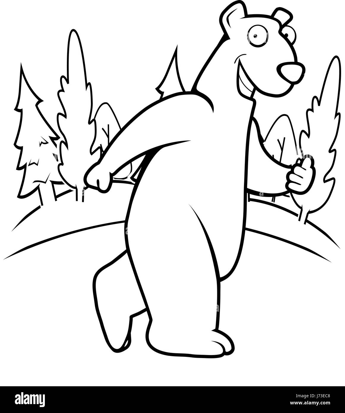 Walking Bear Drawing