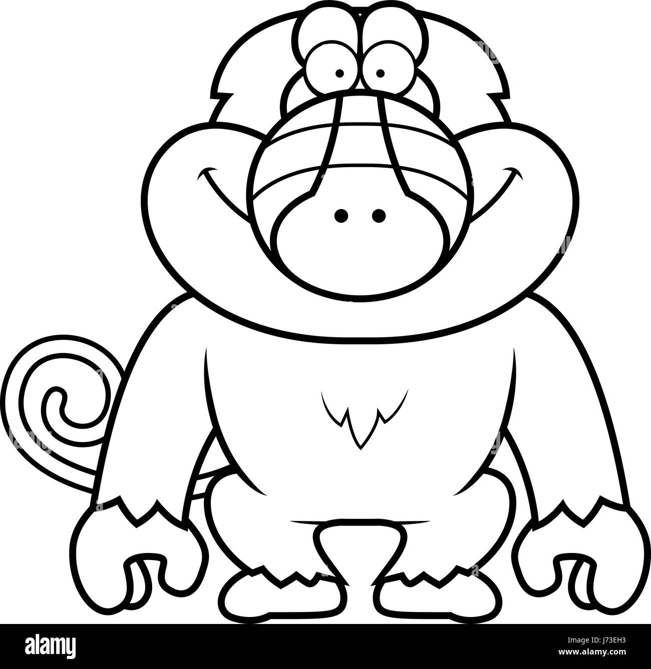 A cartoon illustration of a baboon smiling Stock Vector Image & Art - Alamy