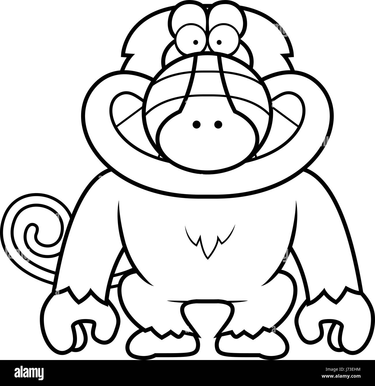 A cartoon illustration of a baboon grinning Stock Vector Image & Art ...
