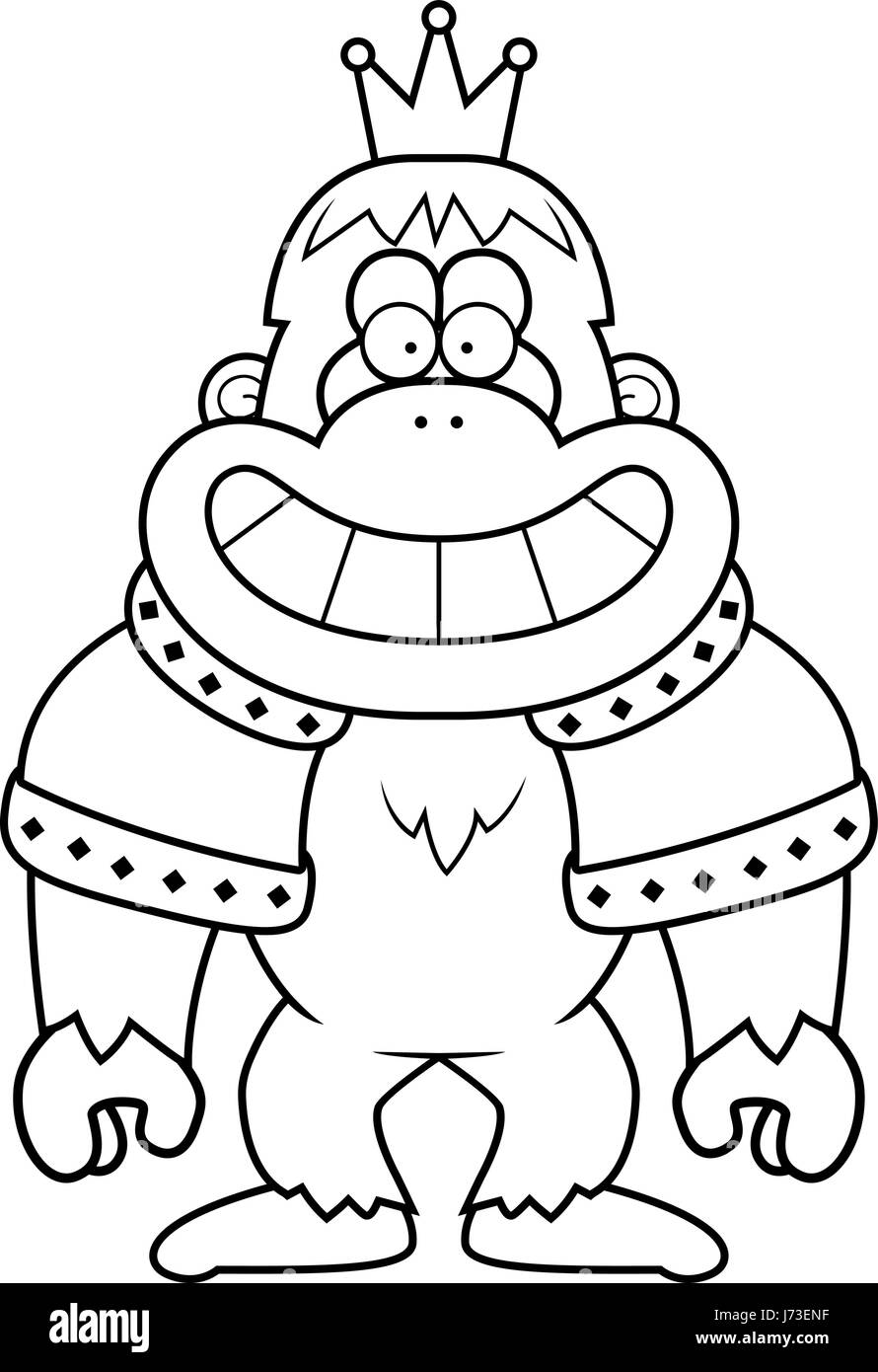 Cartoon King Crown Black And White