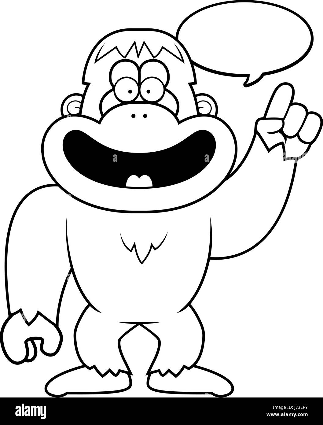 A cartoon illustration of a bigfoot talking Stock Vector Image & Art ...