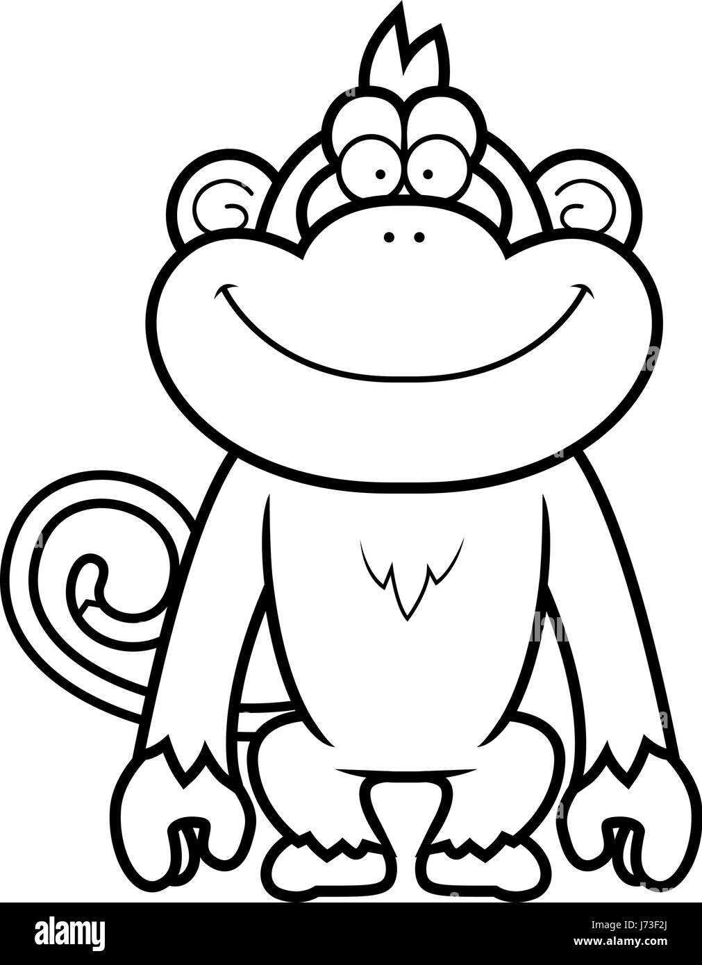A cartoon illustration of a monkey smiling Stock Vector Image & Art - Alamy