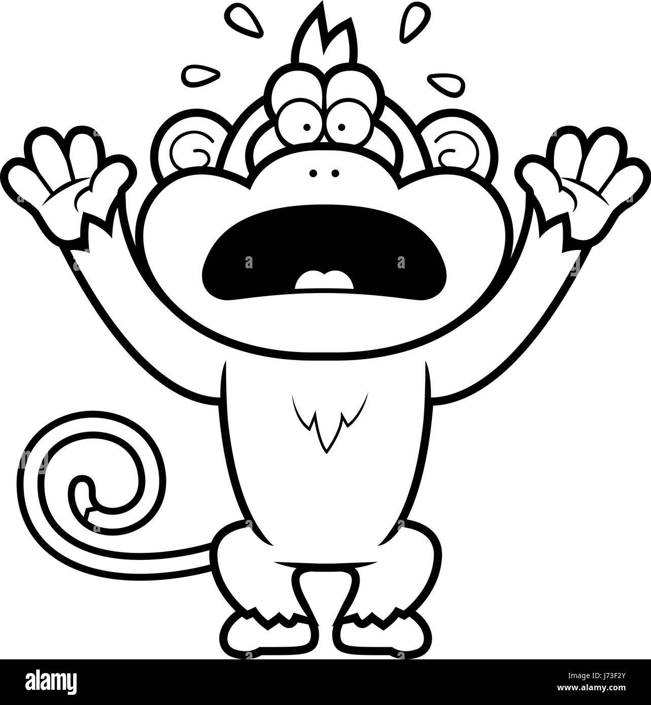 A cartoon illustration of a monkey panicking Stock Vector Image & Art ...