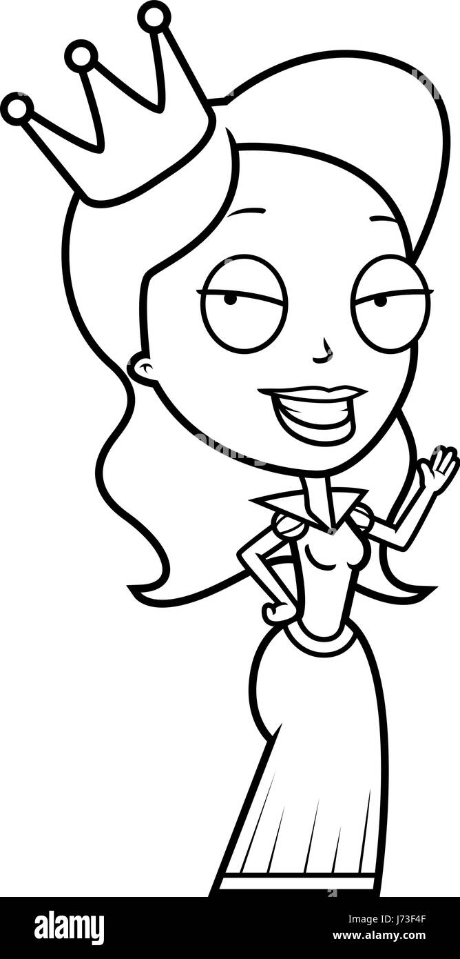 A cartoon princess waving and smiling Stock Vector Image & Art - Alamy