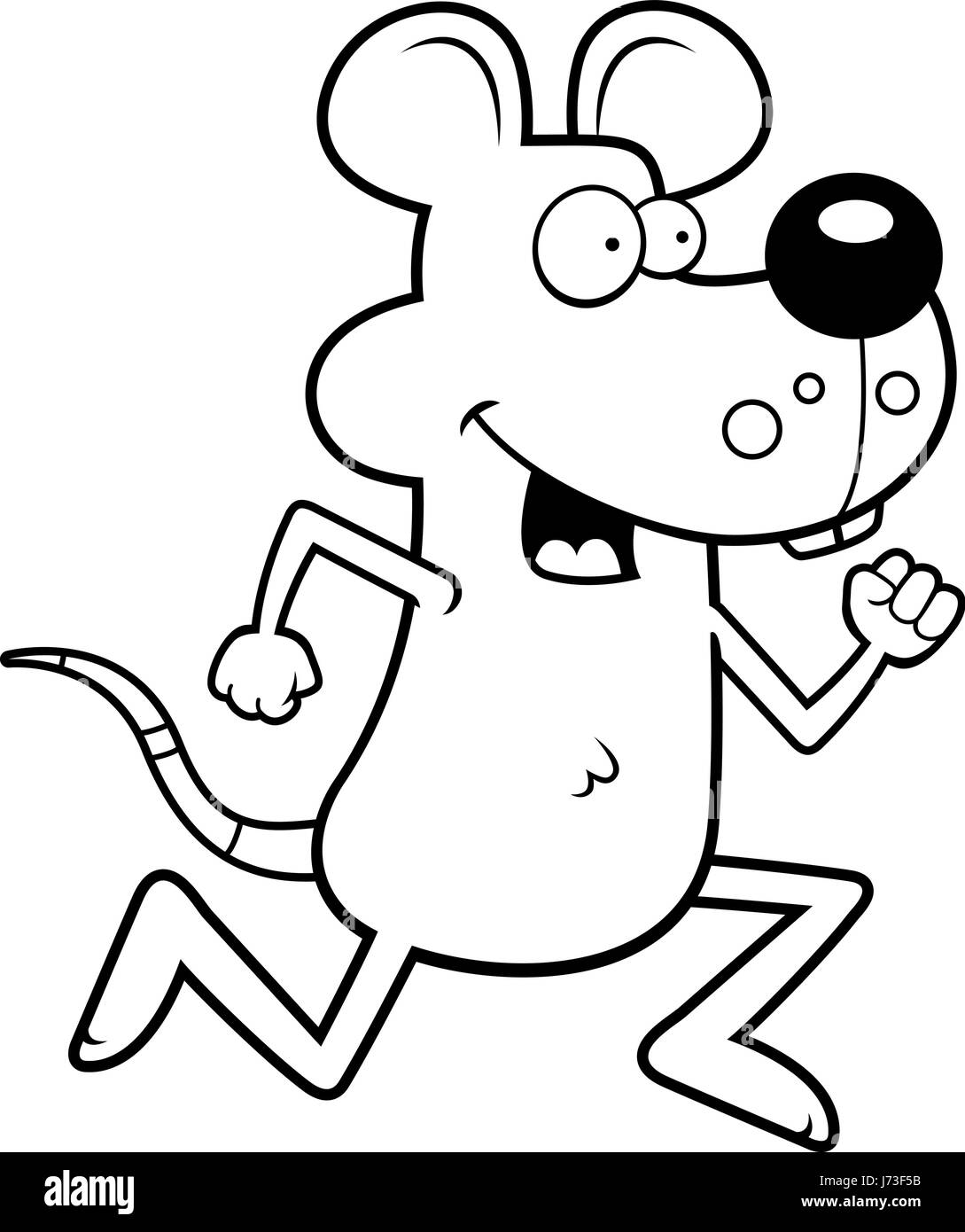 A happy cartoon rat running and smiling Stock Vector Image & Art - Alamy