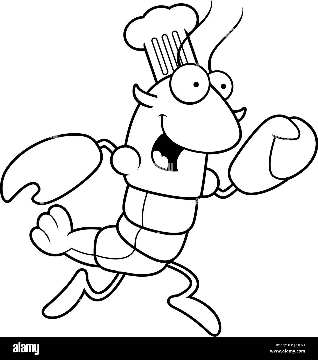 Cartoon crawfish Black and White Stock Photos & Images - Alamy