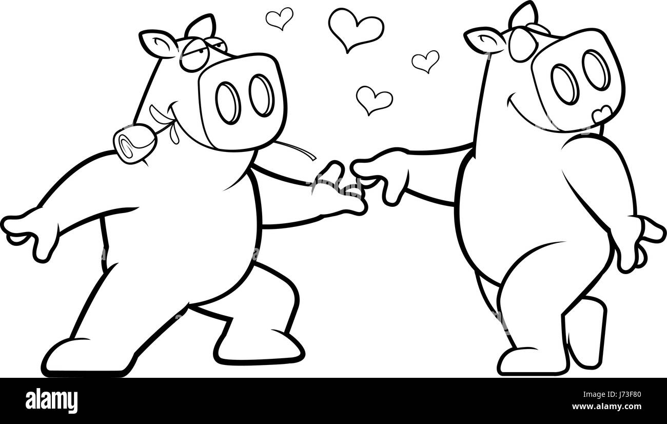 Two pigs Stock Vector Images - Alamy