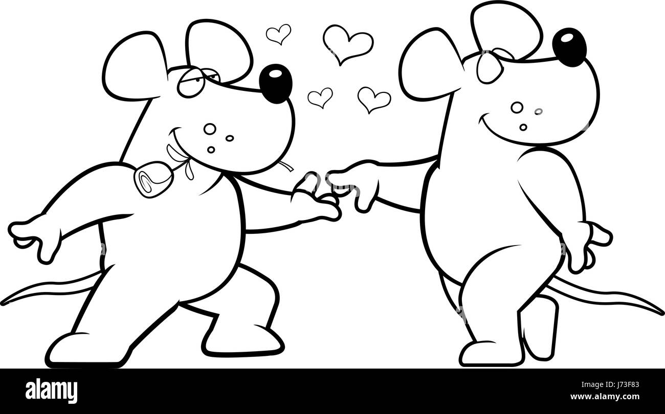 Two cartoon rats happy and in love Stock Vector Image & Art - Alamy