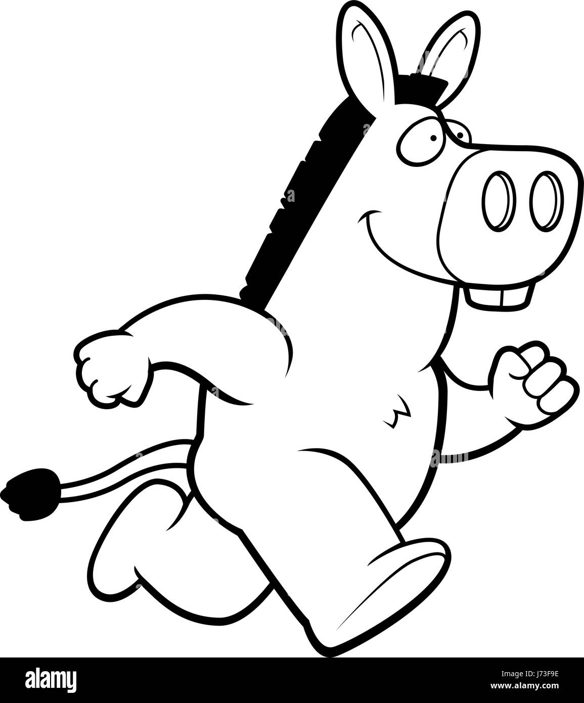 A happy cartoon donkey running and smiling Stock Vector Image & Art - Alamy