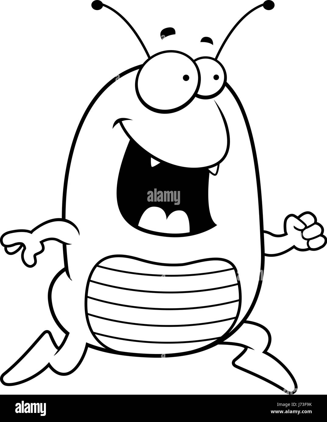 A happy cartoon flea running and smiling Stock Vector Image & Art - Alamy