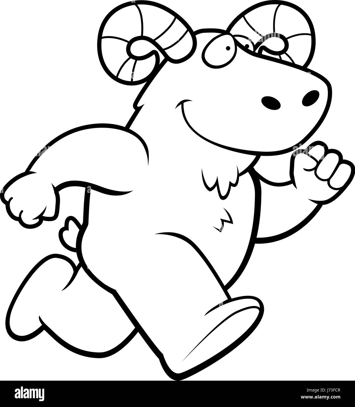 Running ram illustration ram animal hi-res stock photography and images ...