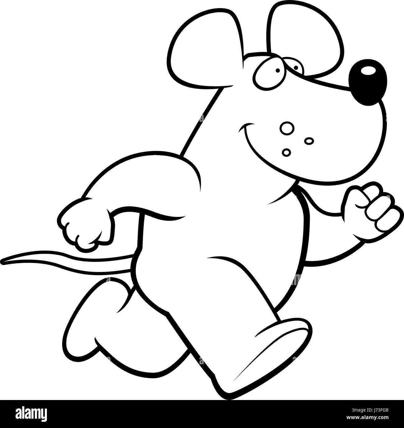 A happy cartoon rat running and smiling Stock Vector Image & Art - Alamy