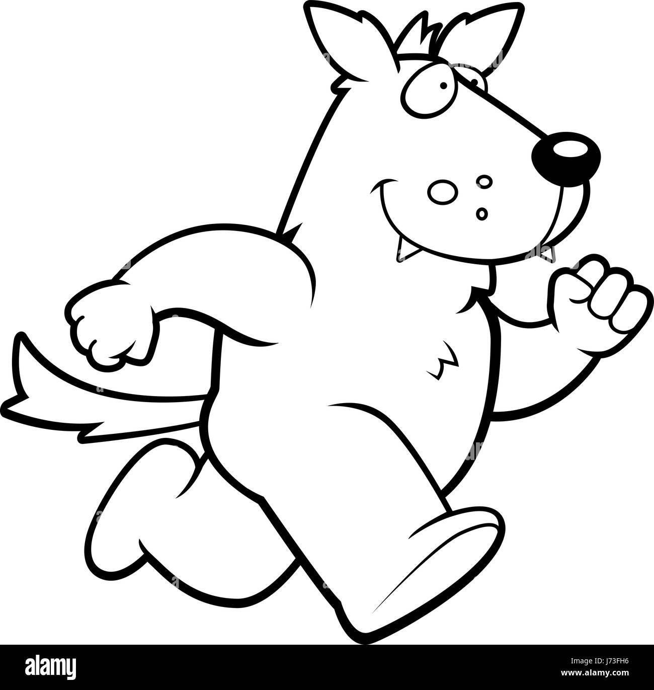 Cartoon running wolf Stock Vector Images - Alamy