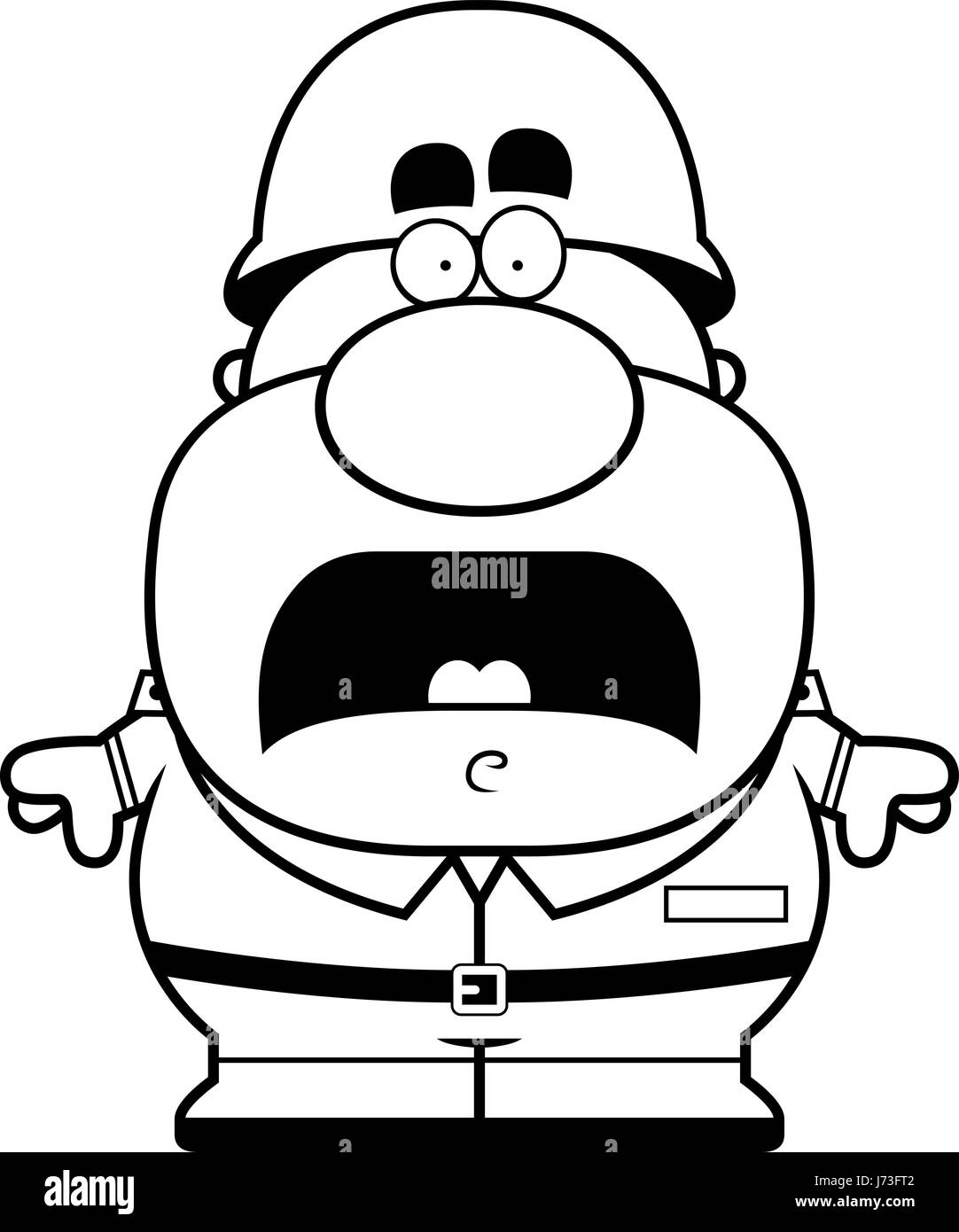 Frightened soldier Stock Vector Images - Alamy