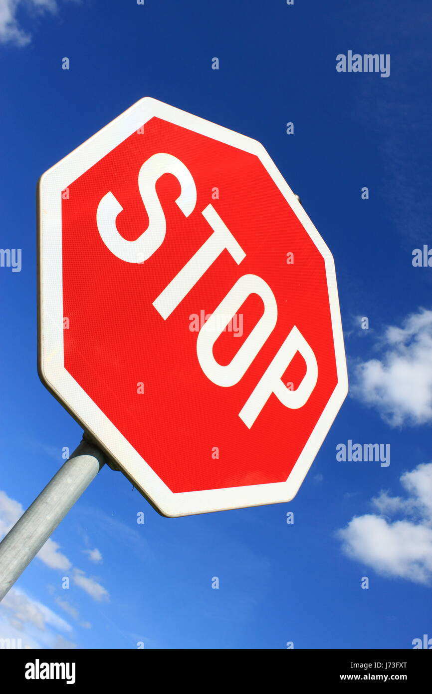 stop sign in germany Stock Photo - Alamy