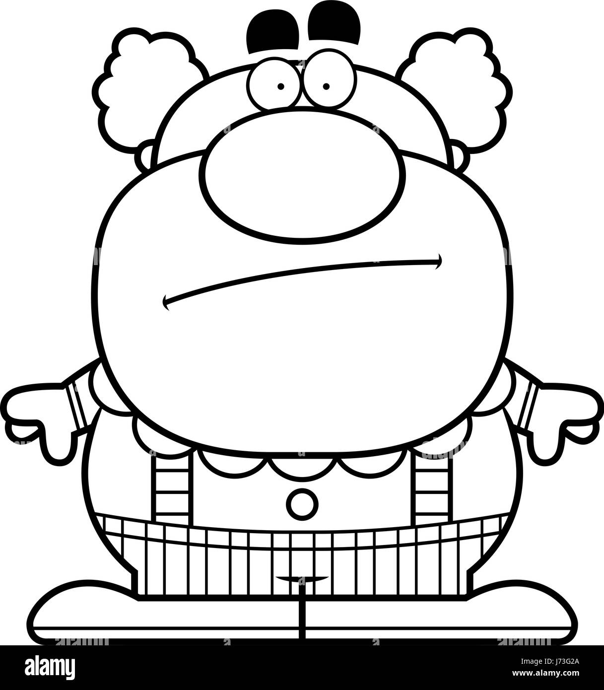 A cartoon illustration of a clown looking bored Stock Vector Image ...