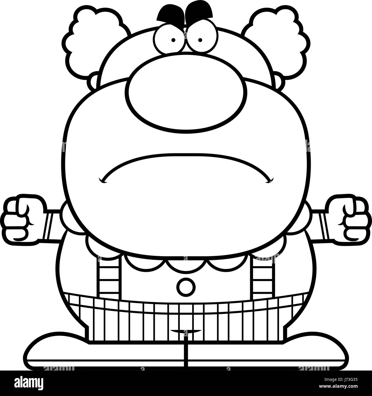 A cartoon illustration of a clown looking angry Stock Vector Image ...