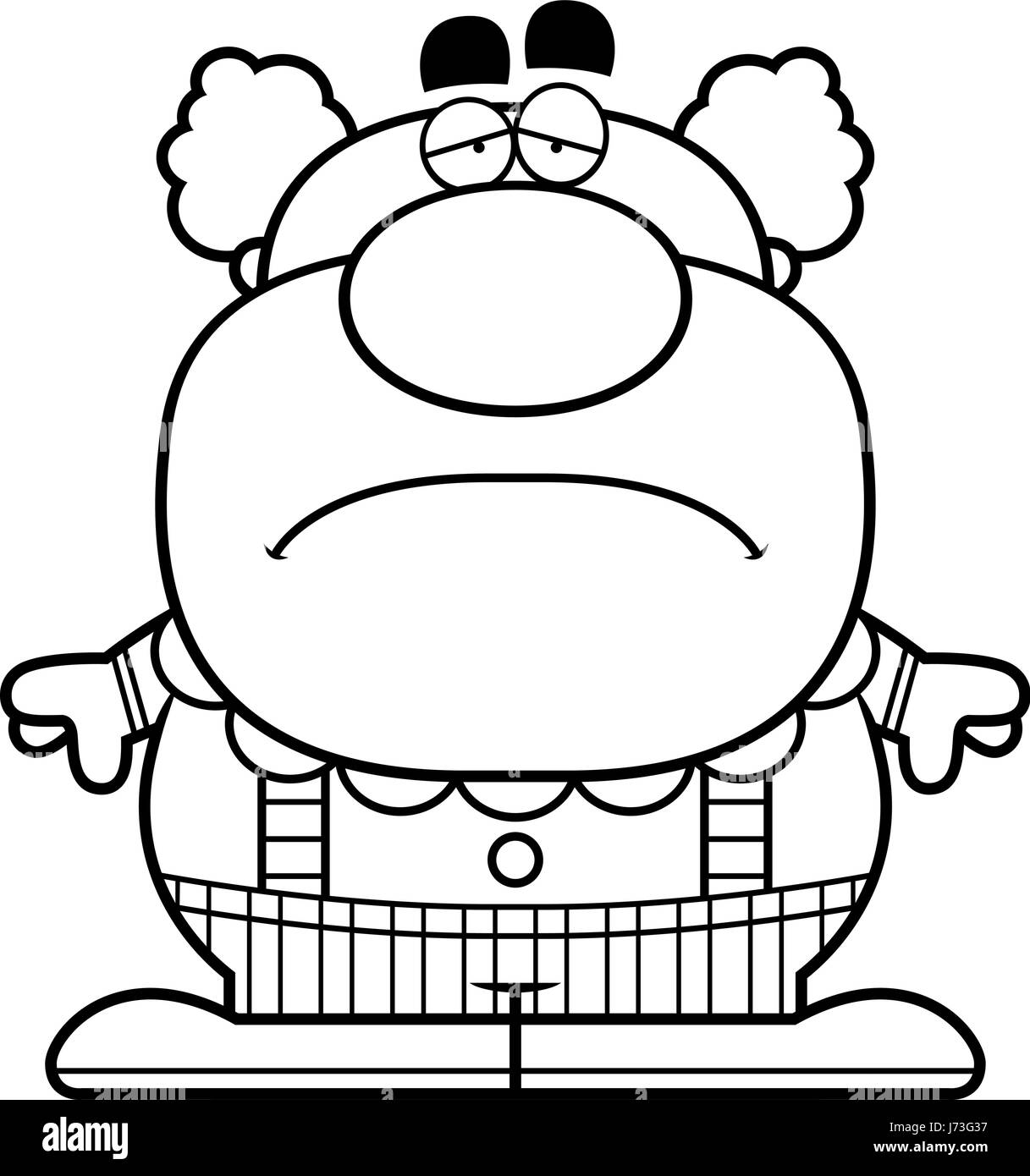 A cartoon illustration of a clown looking sad Stock Vector Image & Art ...