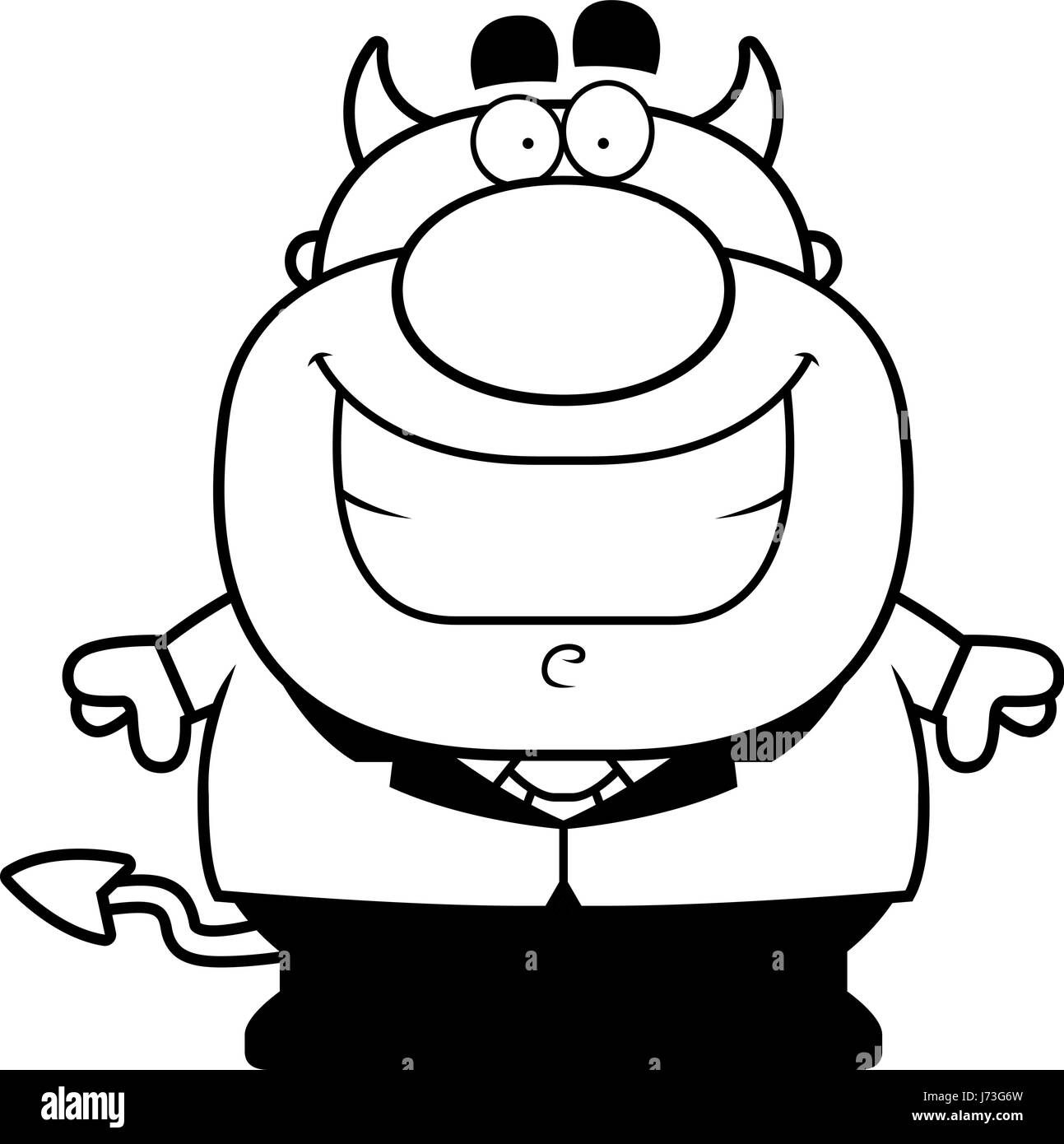A cartoon illustration of a devil smiling Stock Vector Image & Art - Alamy