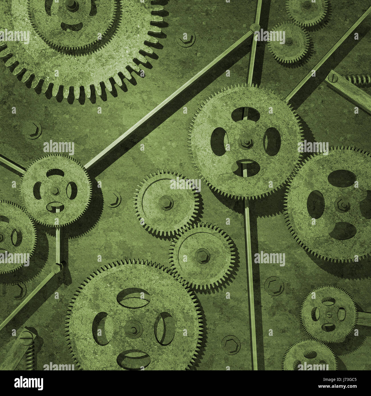 industrial gear rusty rust work factory green motion postponement ...