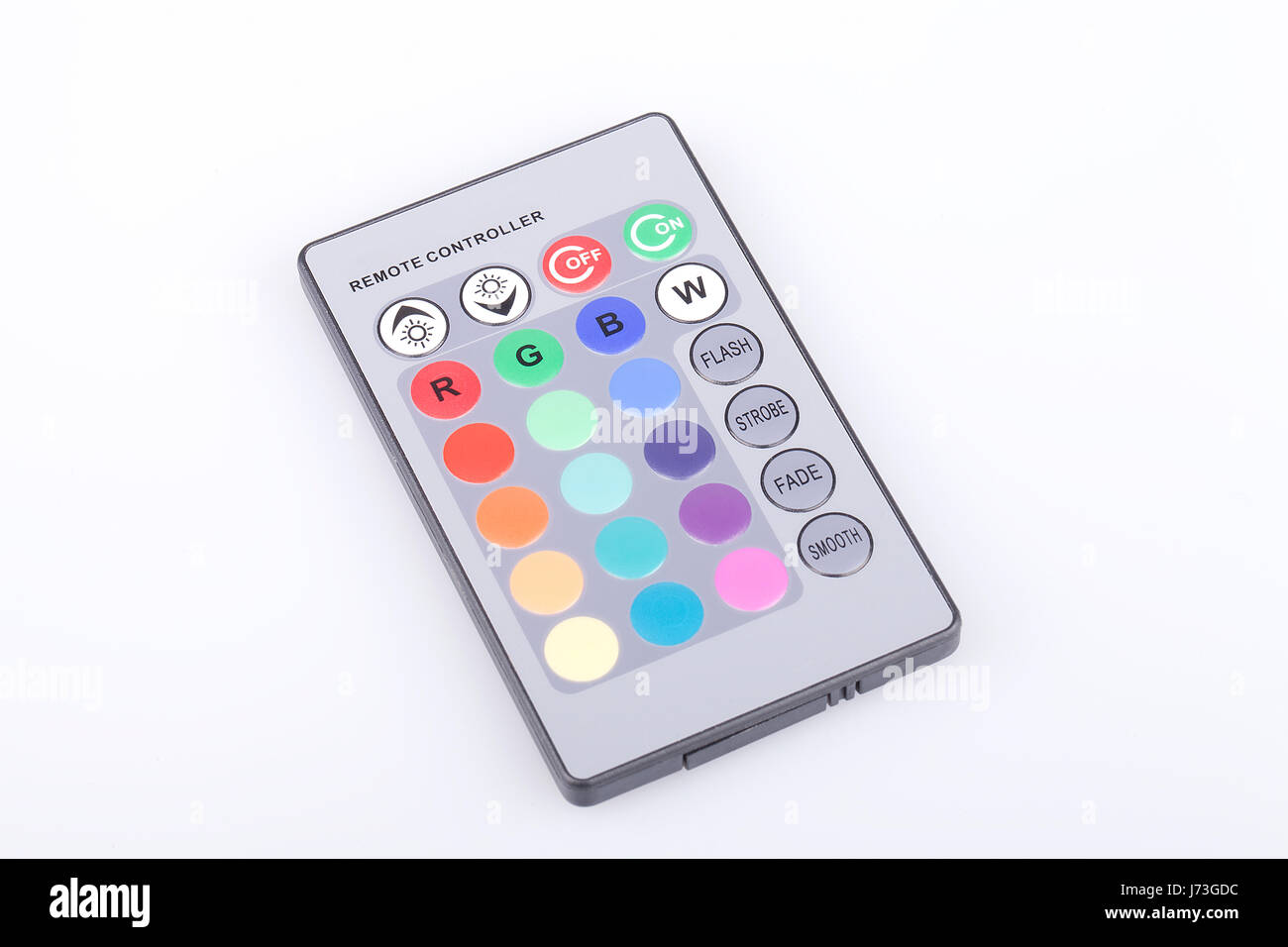 Colorful remote control isolated on a white background Stock Photo - Alamy