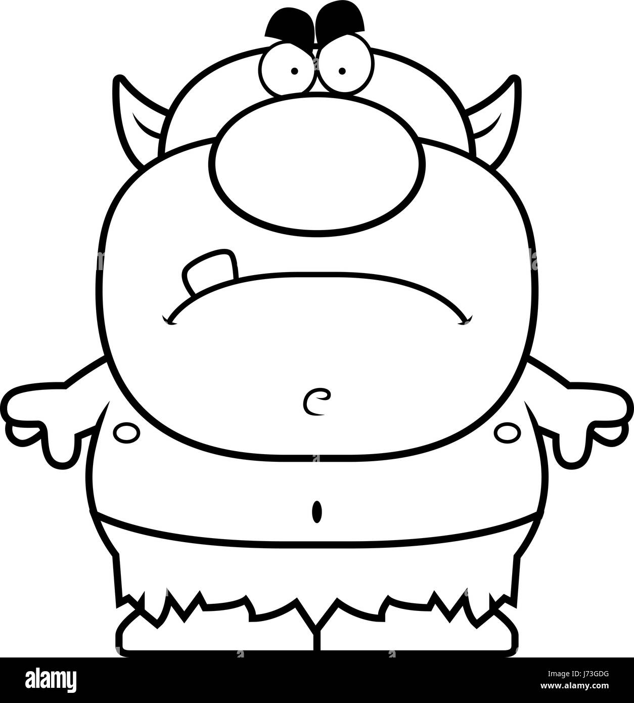 A cartoon illustration of a goblin looking angry Stock Vector Image ...