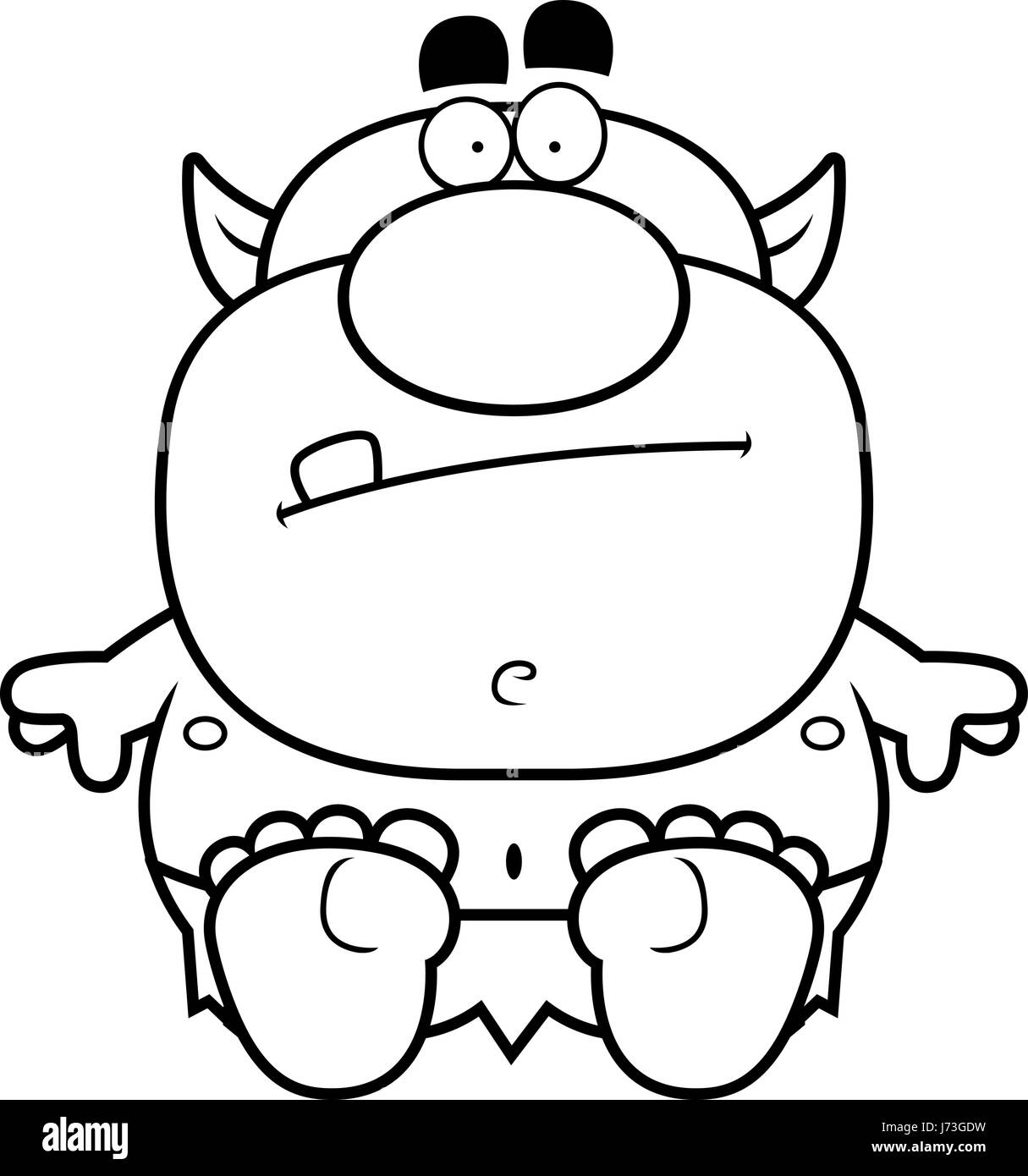 A cartoon illustration of a goblin sitting Stock Vector Image & Art - Alamy