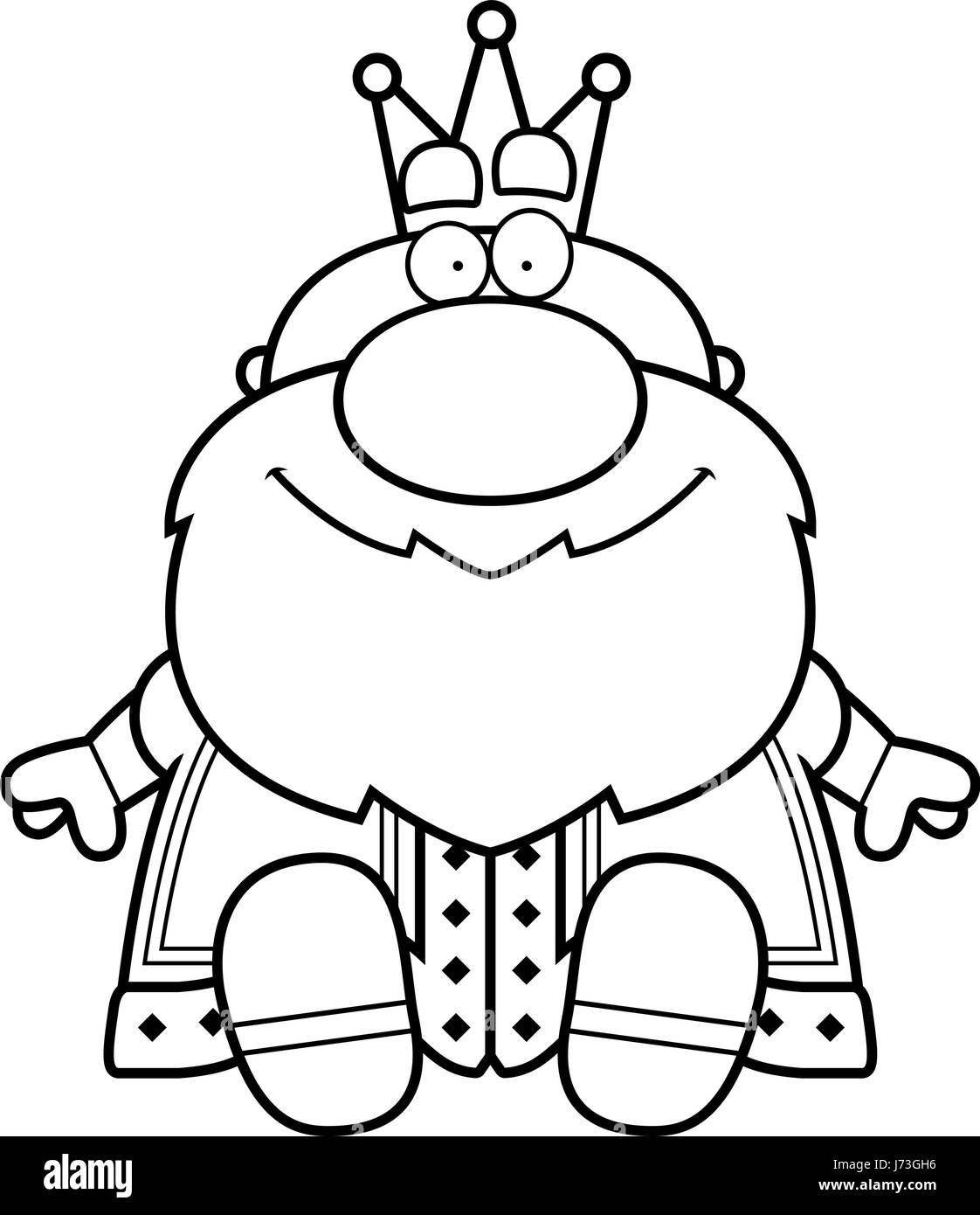A cartoon illustration of a king sitting Stock Vector Image & Art - Alamy