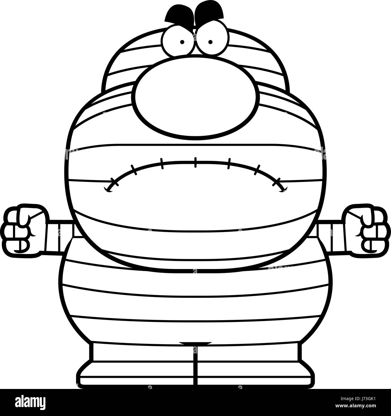 A cartoon illustration of a mummy looking angry Stock Vector Image ...