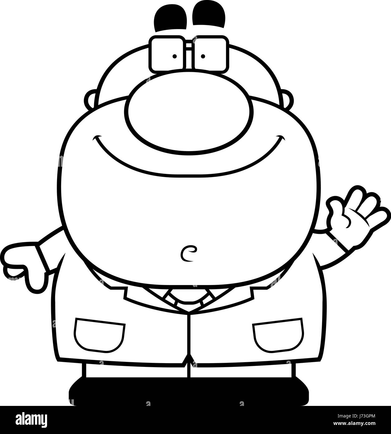 A cartoon illustration of a scientist waving Stock Vector Image & Art ...