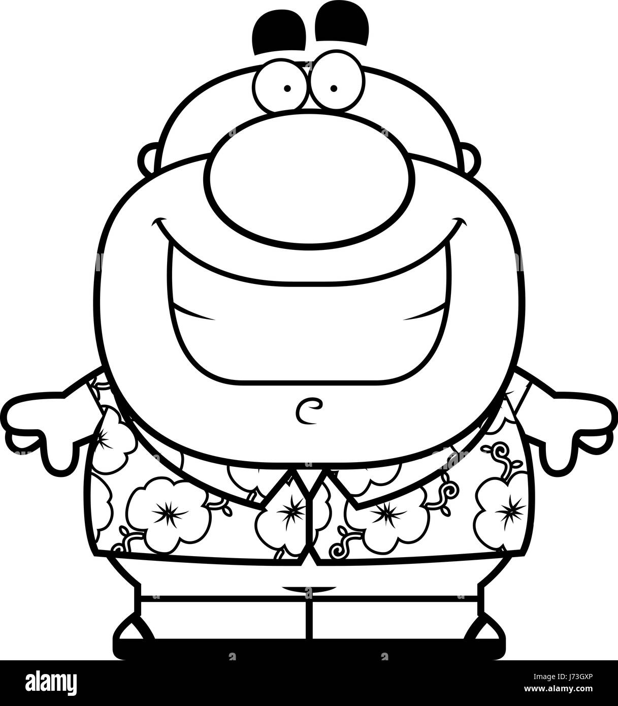 A cartoon tourist man smiling and happy Stock Vector Image & Art - Alamy