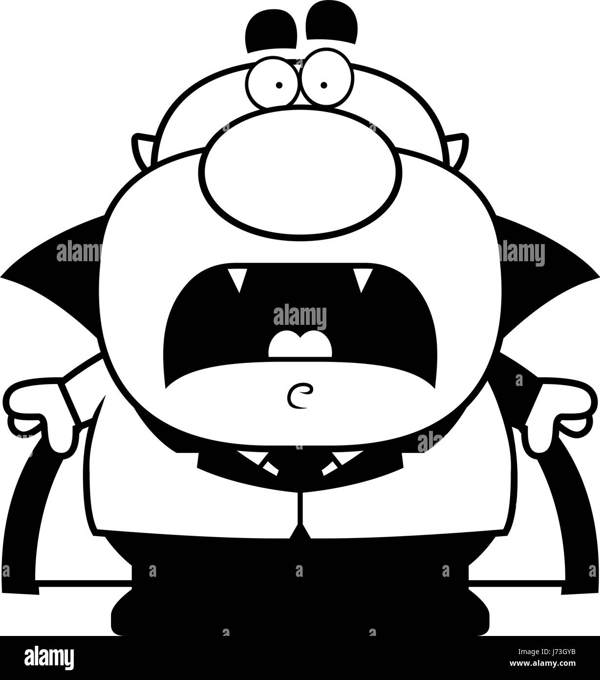 A cartoon illustration of a vampire looking scared Stock Vector Image ...