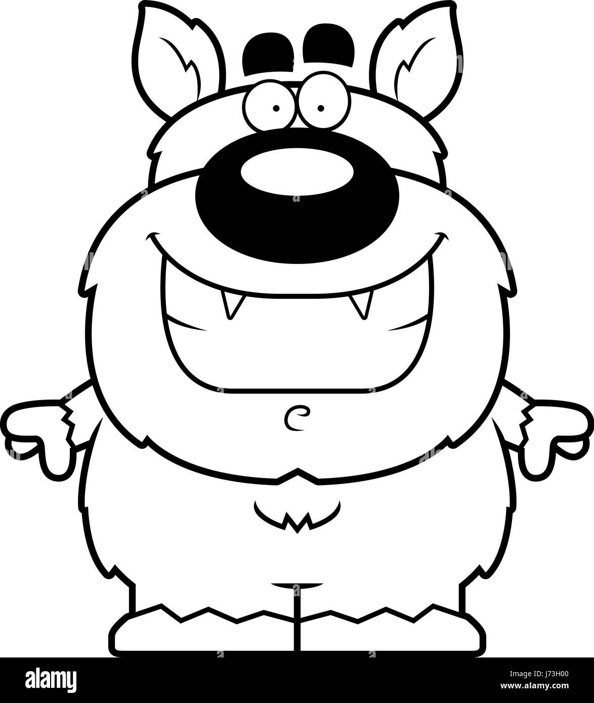 Werewolf cartoon Black and White Stock Photos & Images - Alamy