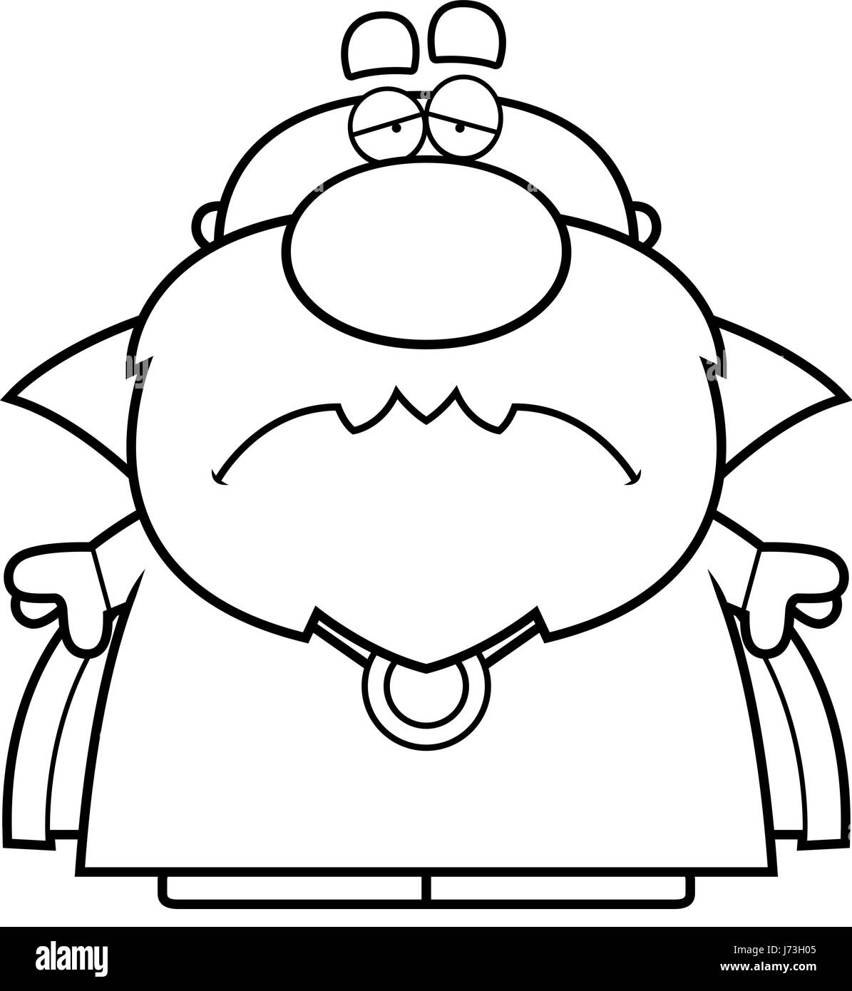 A cartoon illustration of a wizard looking sad Stock Vector Image & Art ...