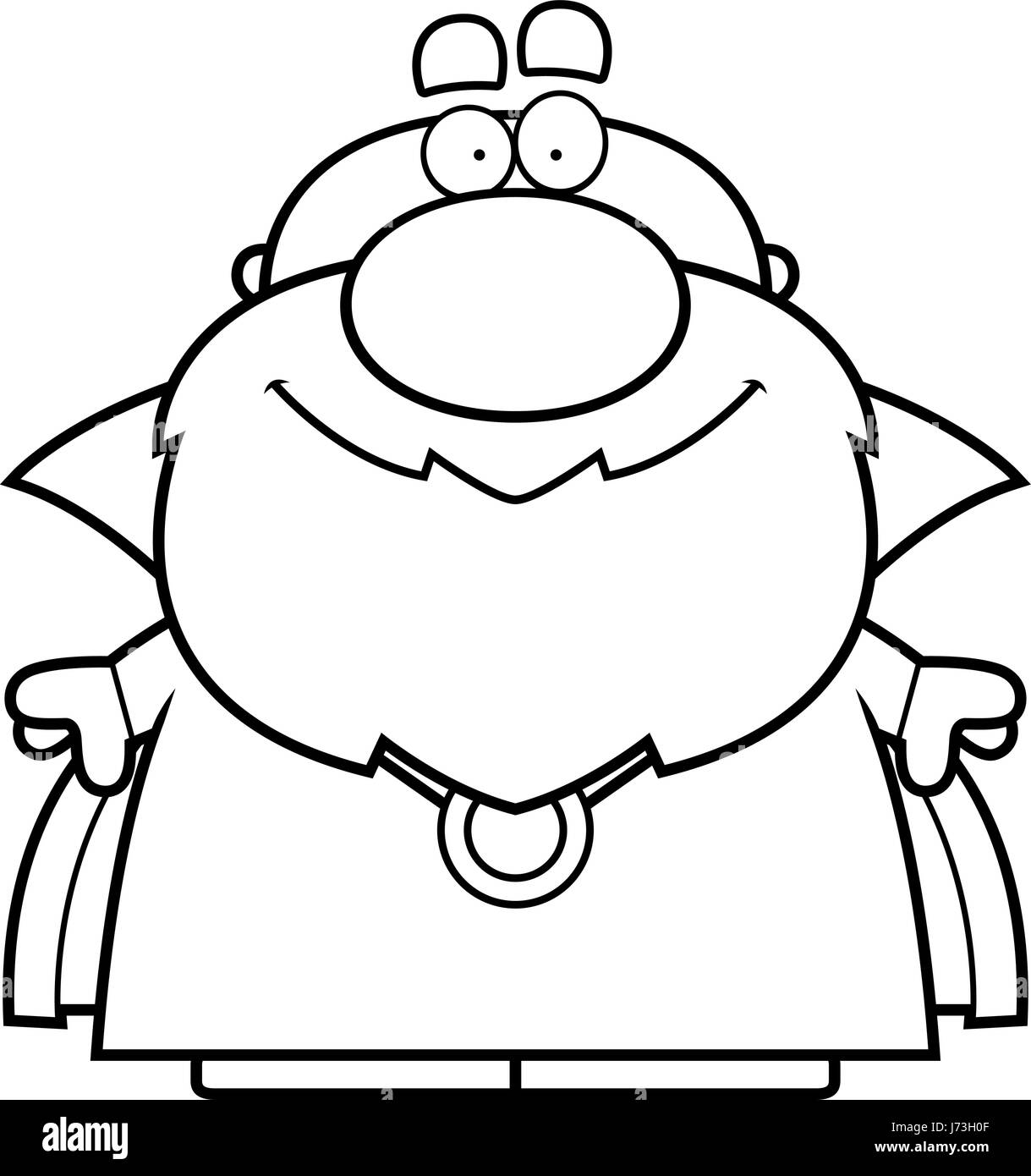 A happy cartoon wizard standing and smiling Stock Vector Image & Art ...