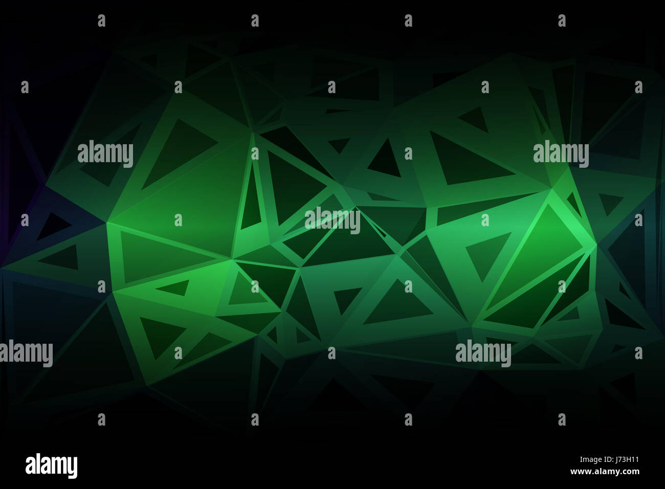 Glowing neon green abstract random sizes low poly geometric background ...