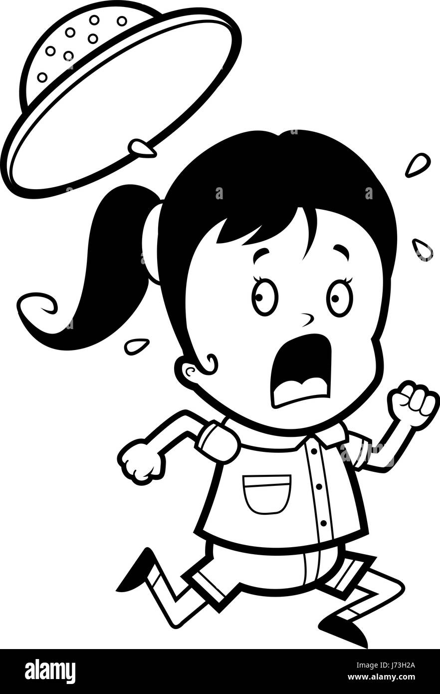 A cartoon child explorer running in a panic Stock Vector Image & Art ...