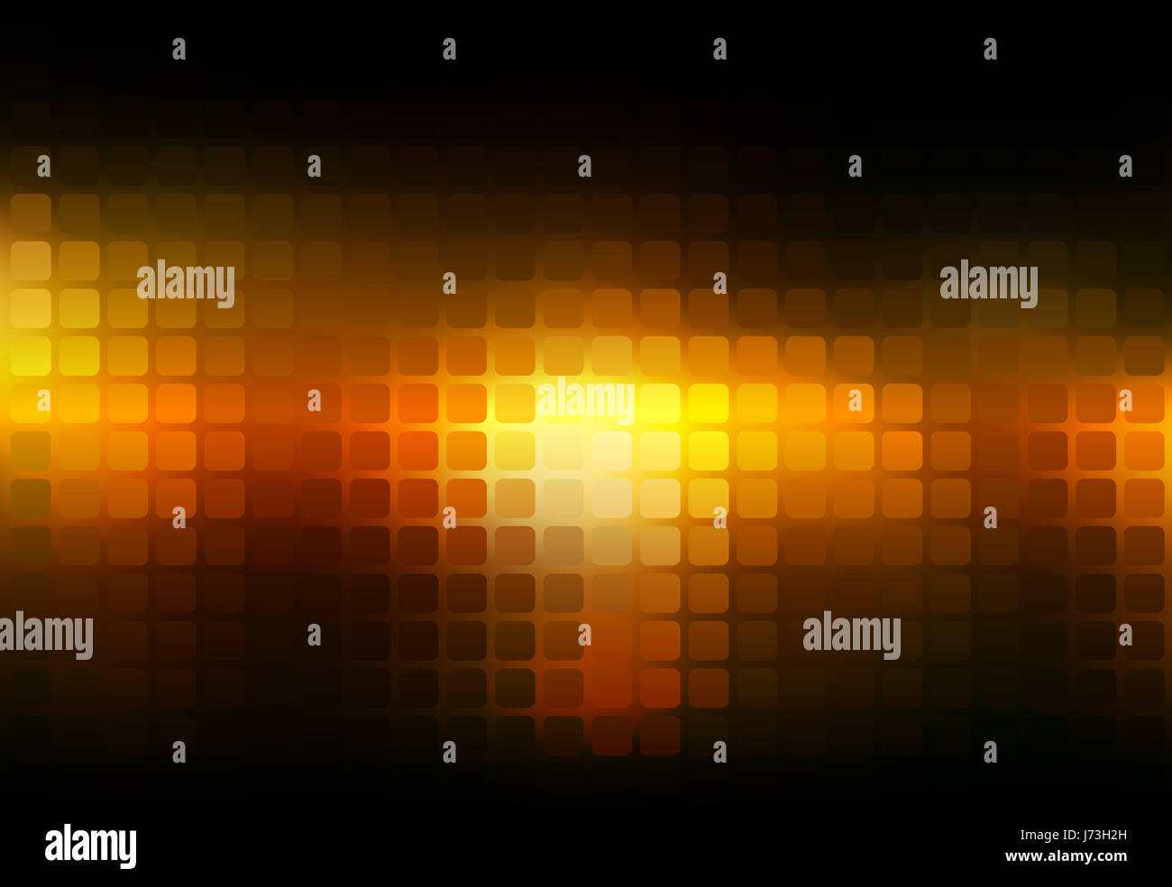 Black orange yellow abstract rounded corners square tiles mosaic over ...
