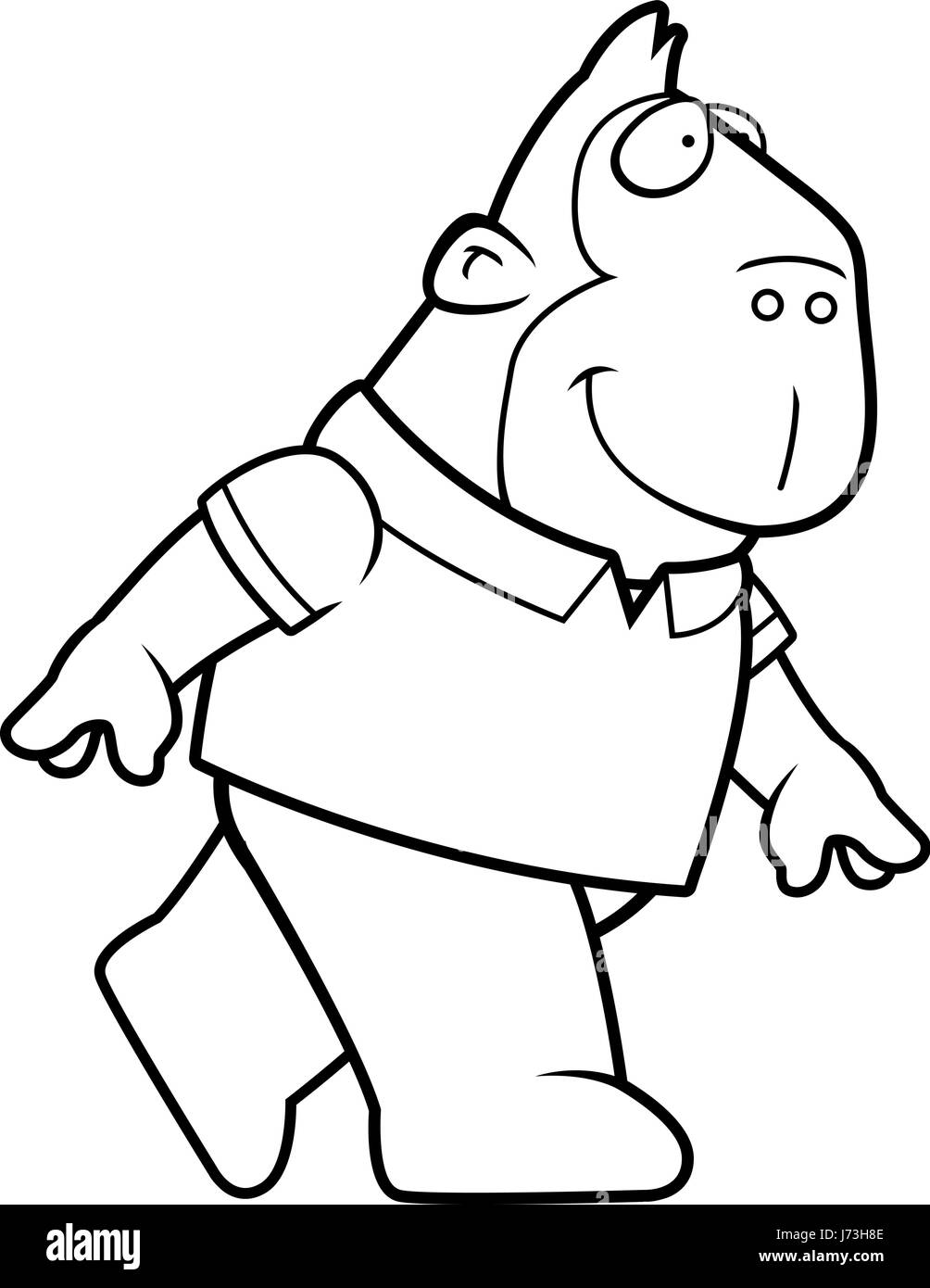 A happy cartoon ape walking and smiling Stock Vector Image & Art - Alamy