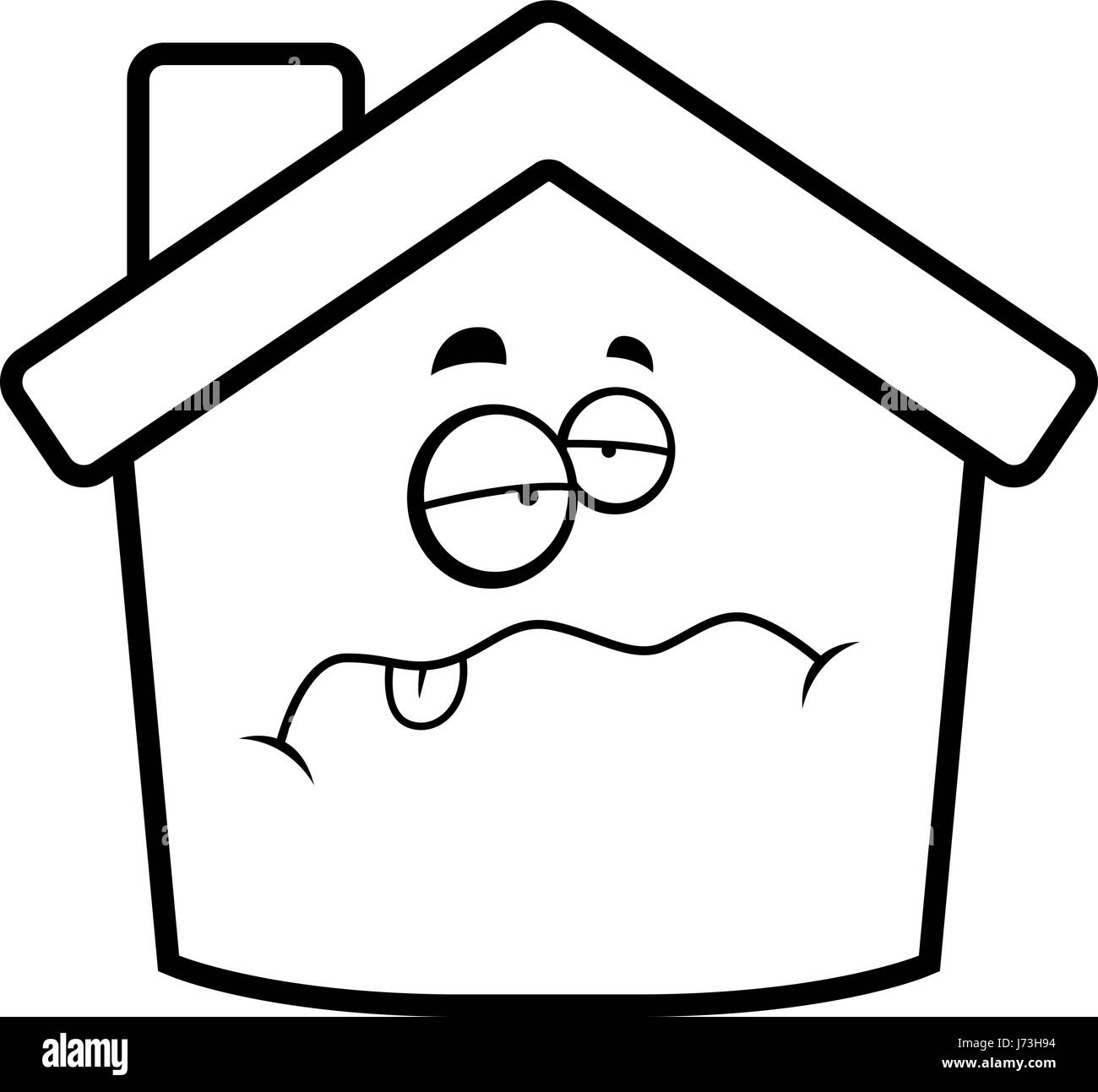 Cartoon house sick Black and White Stock Photos & Images - Alamy