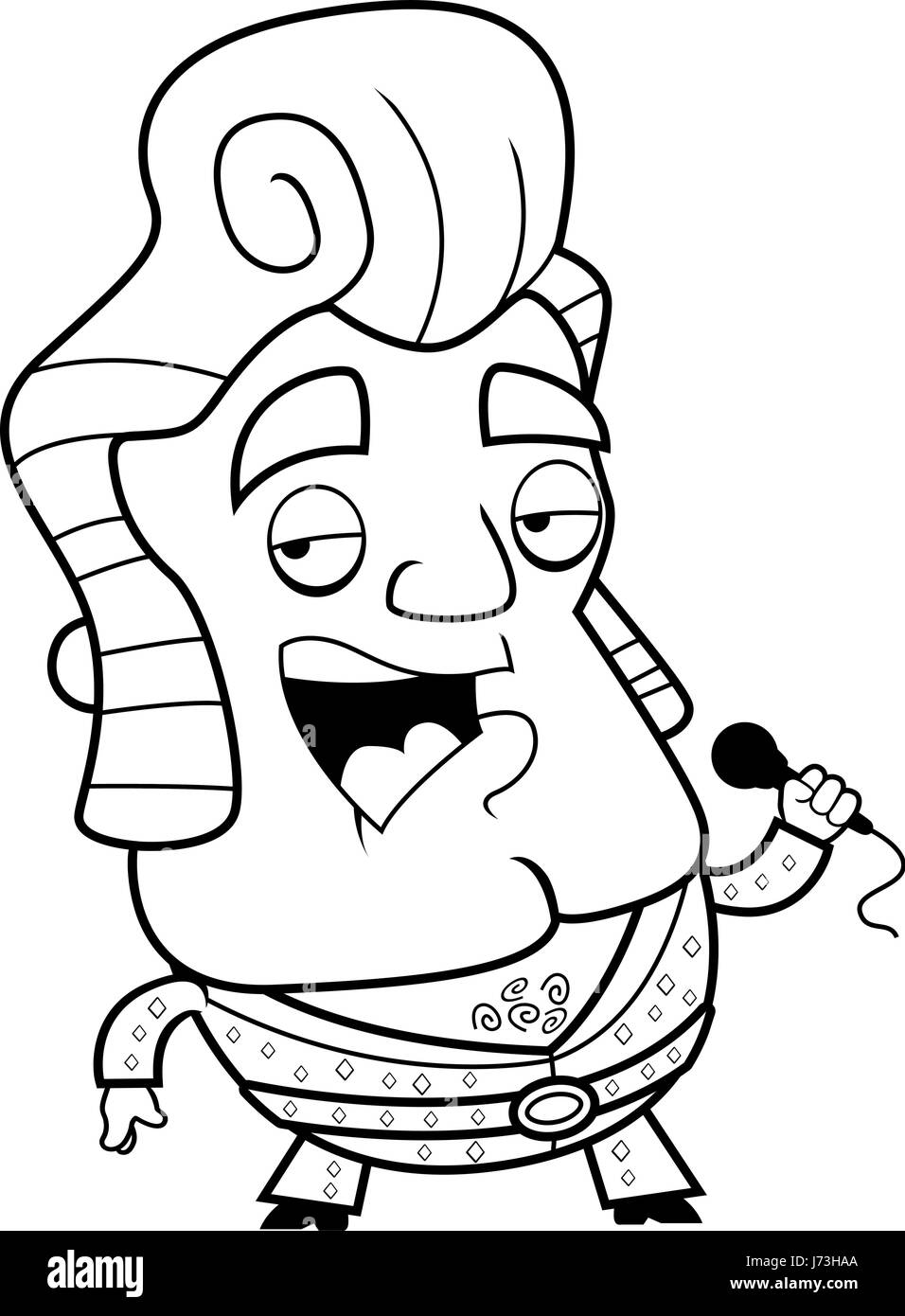 A happy cartoon singer singing and smiling Stock Vector Image & Art - Alamy