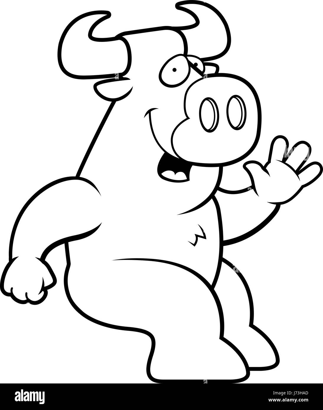 A happy cartoon bull sitting and smiling Stock Vector Image & Art - Alamy