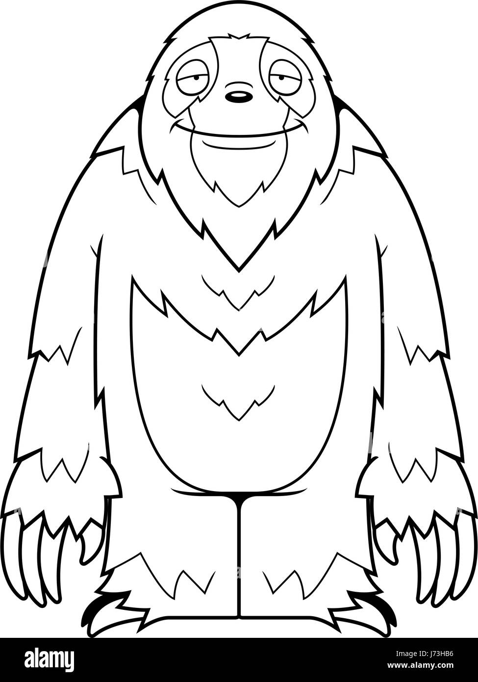 A cartoon sloth standing and smiling Stock Vector Image & Art - Alamy