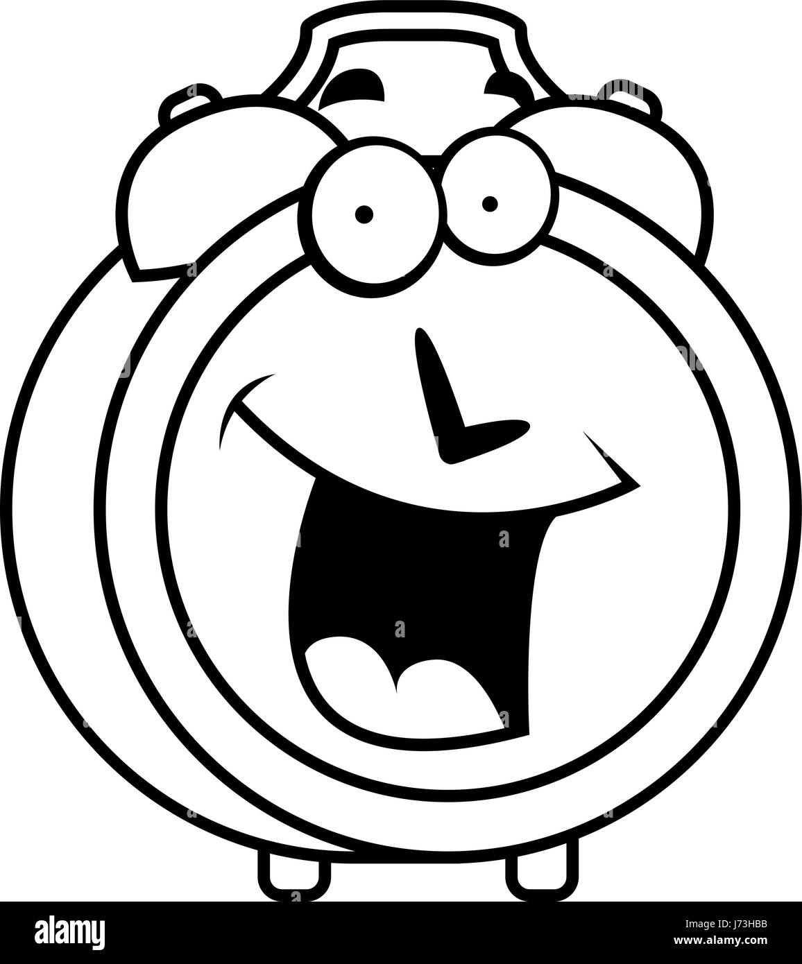 A cartoon alarm clock happy and smiling Stock Vector Image & Art - Alamy