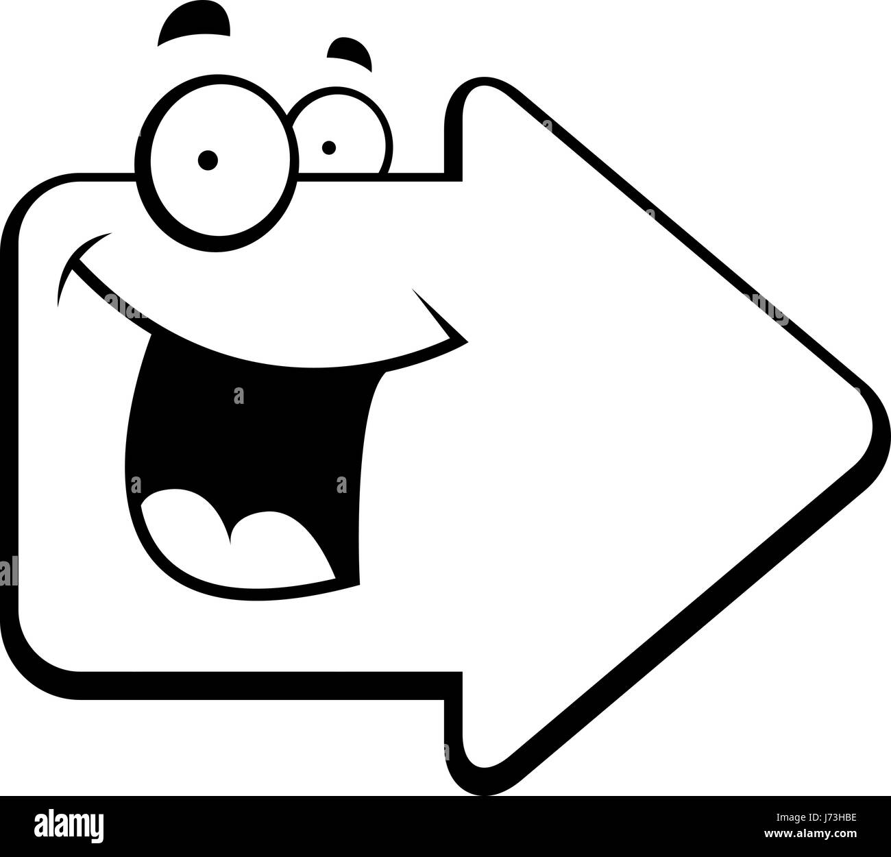 A cartoon yellow arrow happy and smiling Stock Vector Image & Art - Alamy