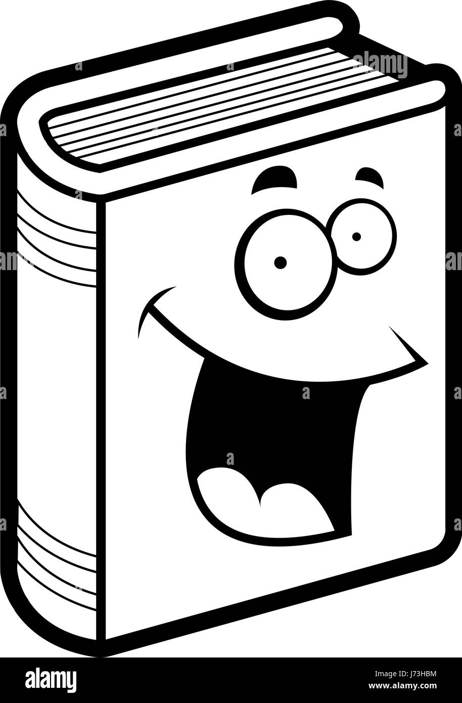 Blue happy book illustration Stock Vector Images - Alamy