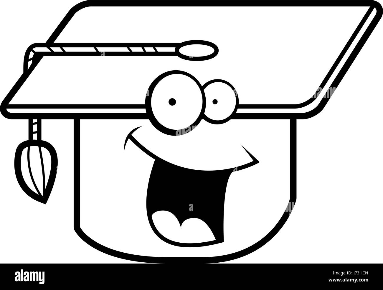 White Graduation Cap Cartoon